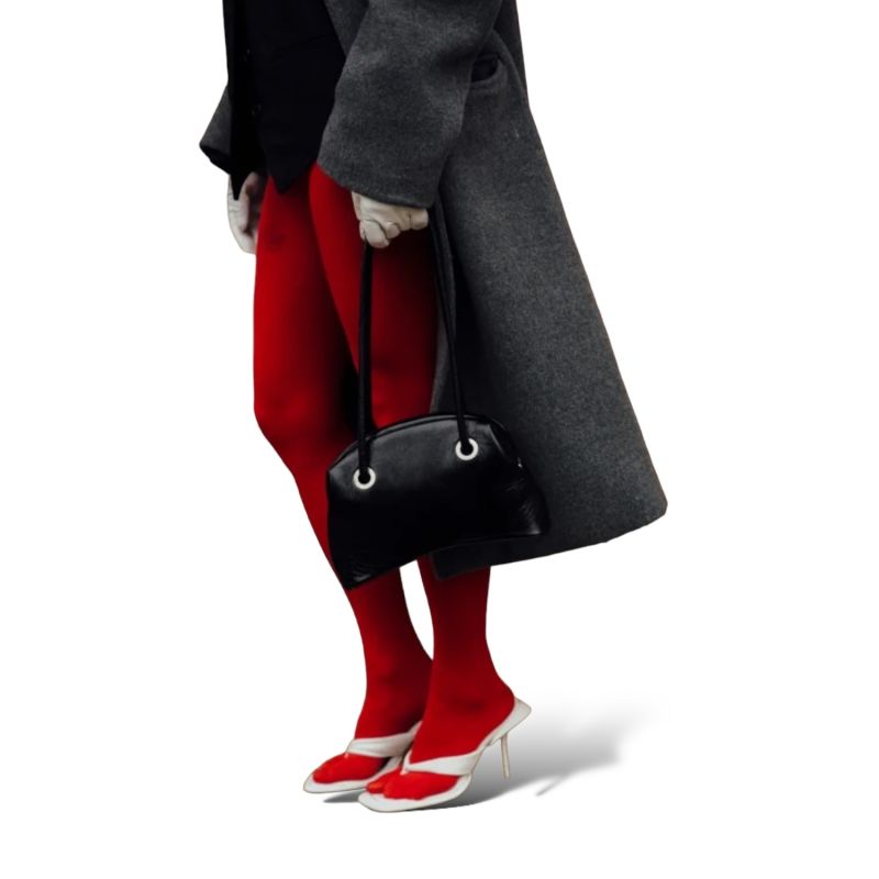 Cherry Red Luxe Opaque Tights | High Heel Jungle by Kathryn Eisman | Wolf & Badger