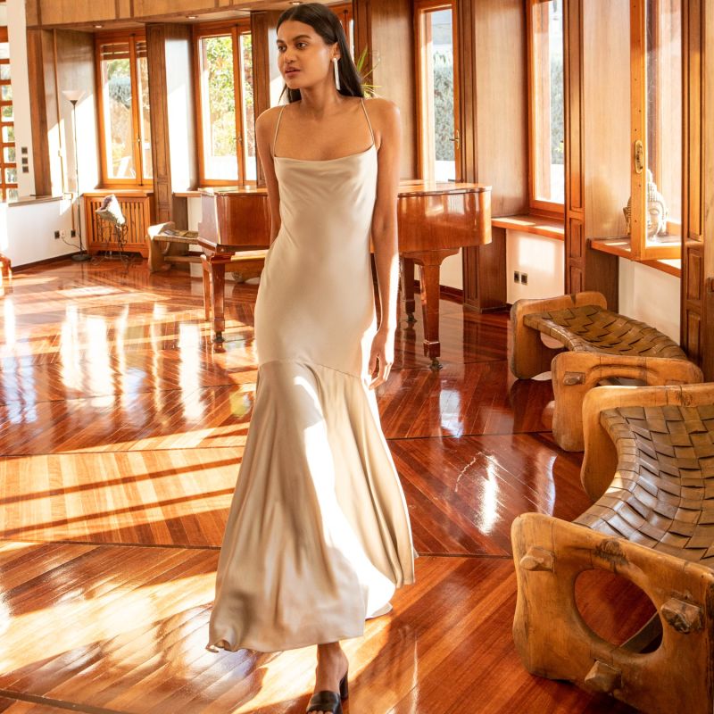 Cindy Dress In Light Grey | Roses Are Red | Wolf & Badger