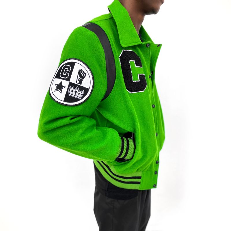Green Varsity Jacket | COOL CREATIVE | Wolf & Badger