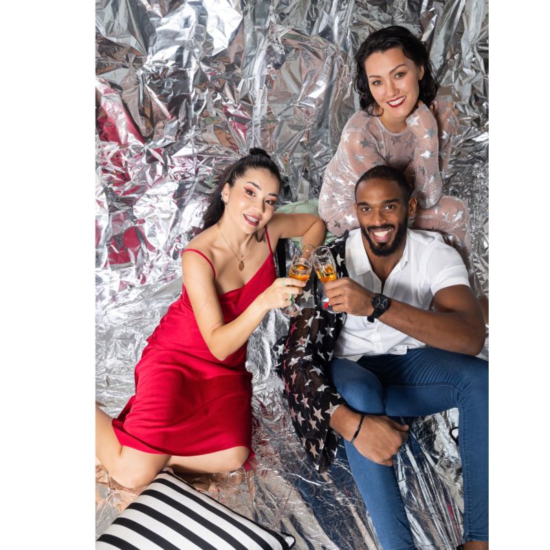 Coral Satin Cami-Slip V-Neck Midi Dress | Janara Jones | Wolf & Badger