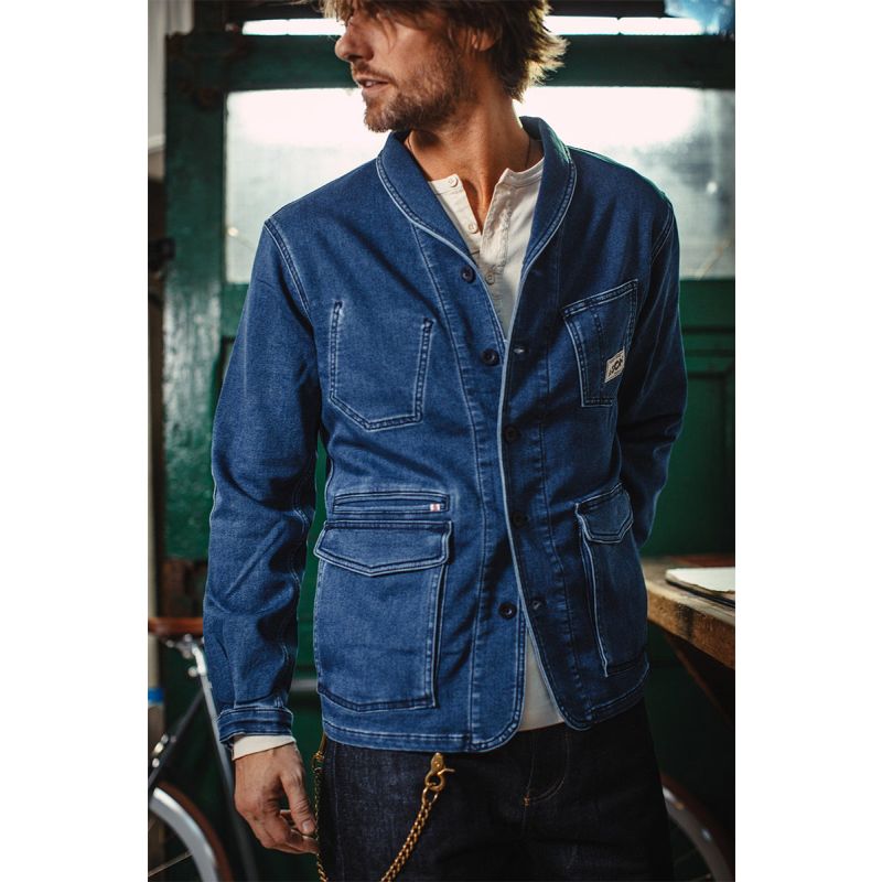Crafter Indigo Wash Chore Jacket | &SONS Trading Co | Wolf & Badger