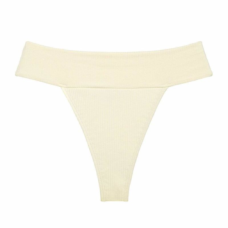 Cream Rib Tamarindo Bikini Bottom | Montce Swim | Wolf & Badger