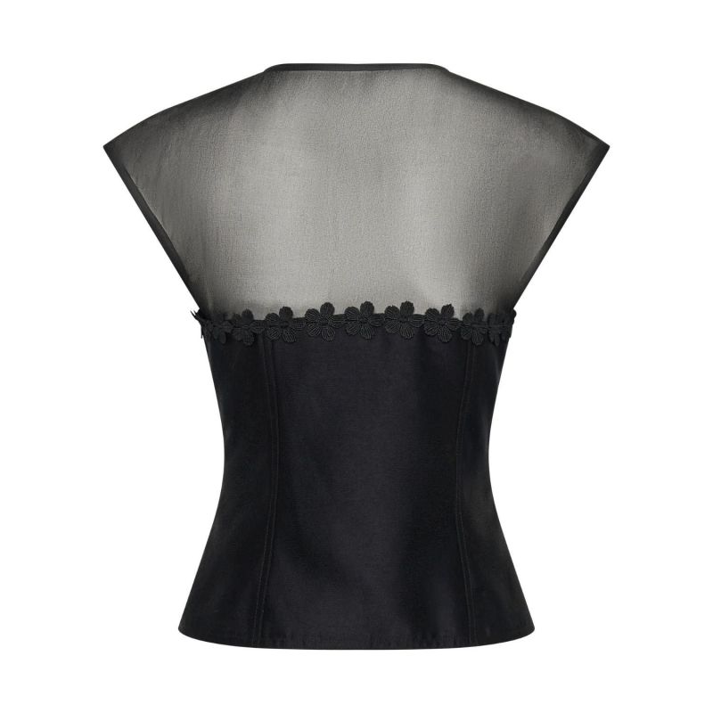 Daniella Dreaming Sheer Skirt & Top Evening Set In Black | Deer You ...