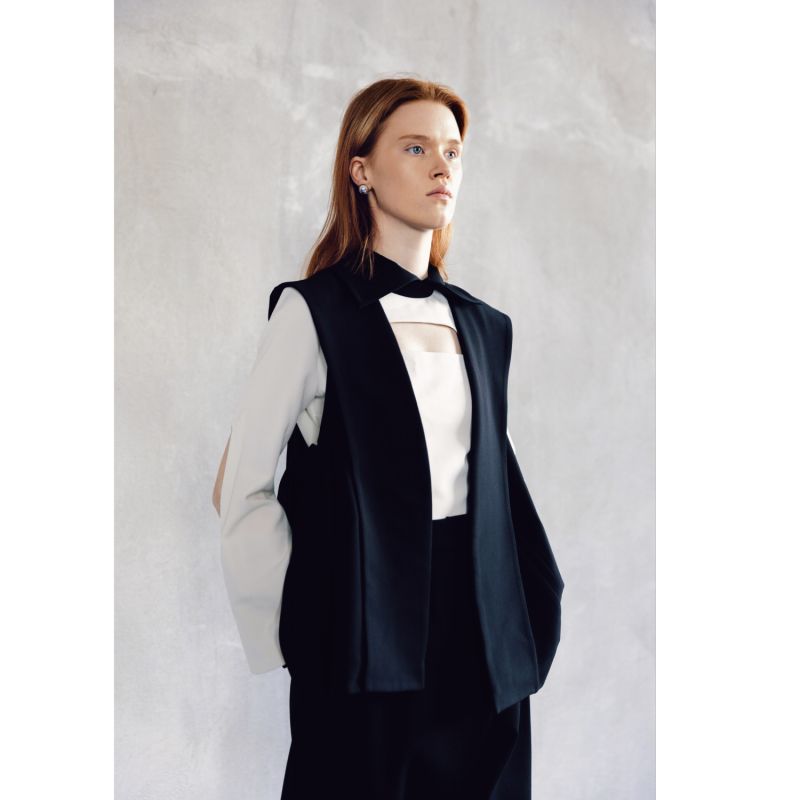 Designer Blazer Vest Black | Julia Allert | Wolf & Badger