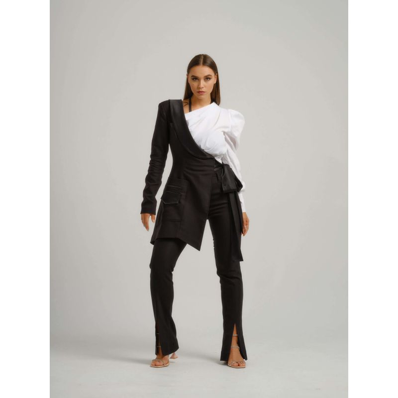 Double Identity Asymmetric Half Blazer | Tia Dorraine | Wolf & Badger