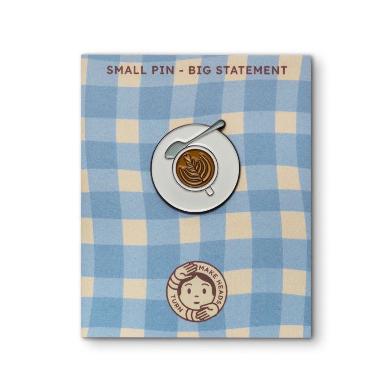 Enamel Pin Cup Of Coffee | Make Heads Turn | Wolf & Badger