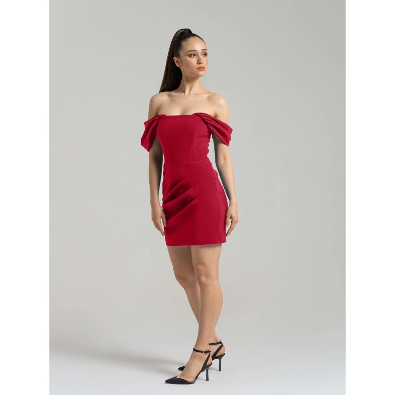 Evoking Glamour Mini Dress Fierce Red | Tia Dorraine | Wolf & Badger