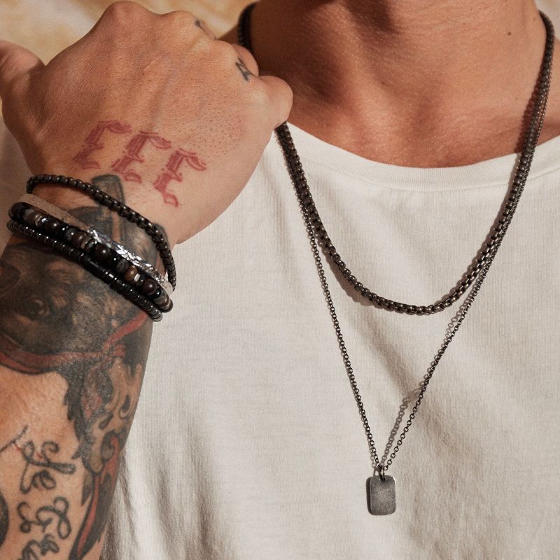 Flame Men's Chain Necklace | ARMS OF EVE | Wolf & Badger