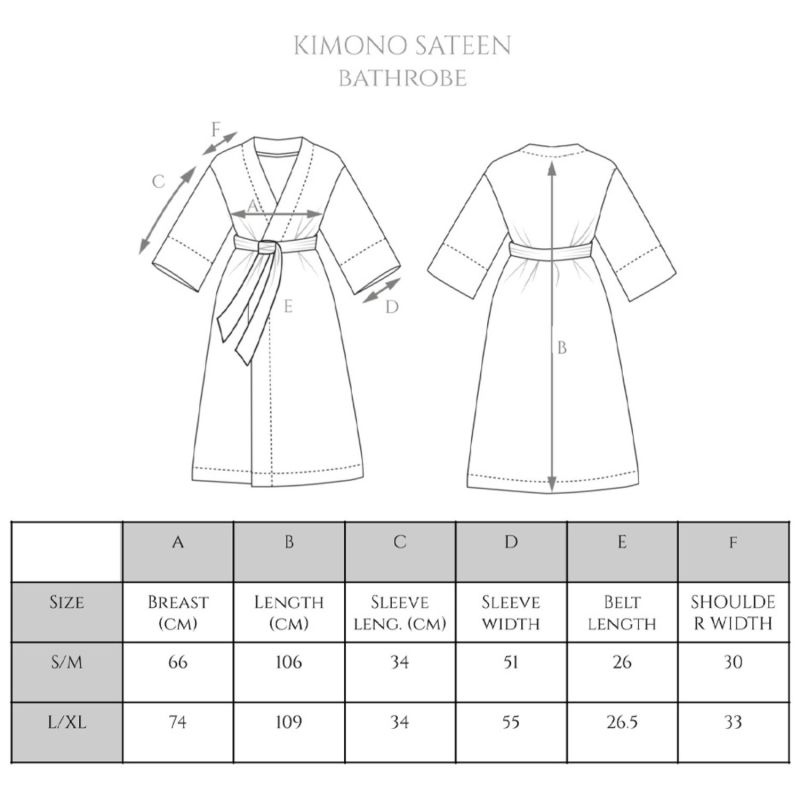 Floral Pattern Robe Kimono Magic Garden In Grey Cliff - Premium Long ...