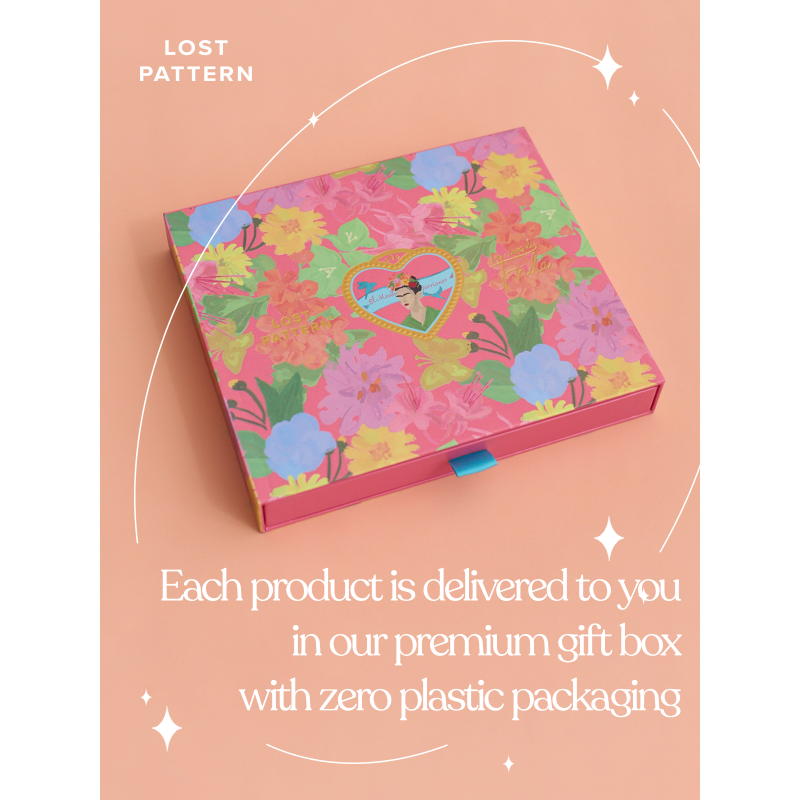 Frida X Lost Pattern "Frida's Garden" Silk Bandana Scarf - Purple ...