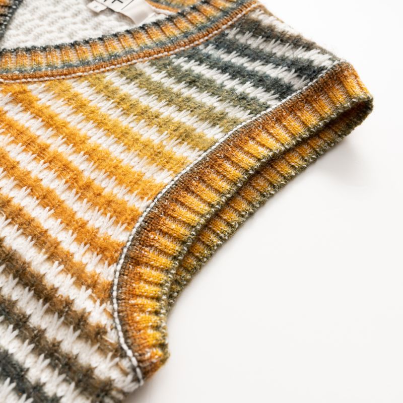Fully Fashioning | Fariah Amber Ombre Stripe Knit Vest | Fully ...