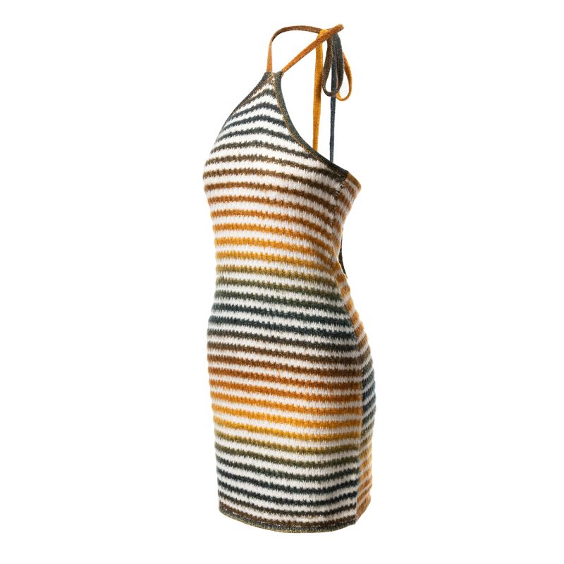 Fully Fashioning | Farrah Ombre Amber Halter Dress | Fully Fashioning ...