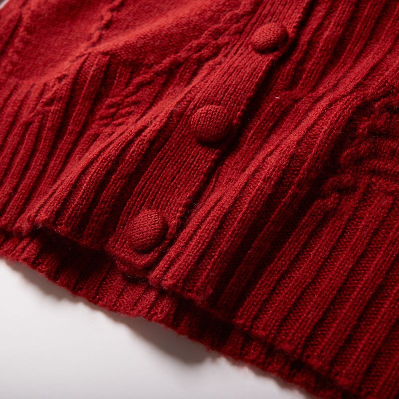 Fully Fashioning Ruby Freyja Cable Wool Knit Cardigan | Fully Fashioning | Wolf & Badger