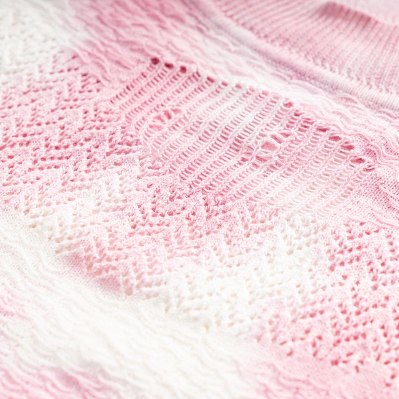 Fully Fashioning Zella Floating Stitch Sweater Knit Top - Pink & White ...