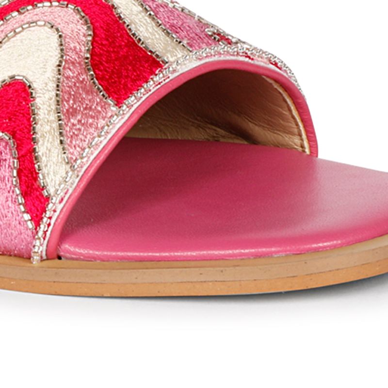 Giorgia Multi Pink - Flat Sandals | Saint G | Wolf & Badger