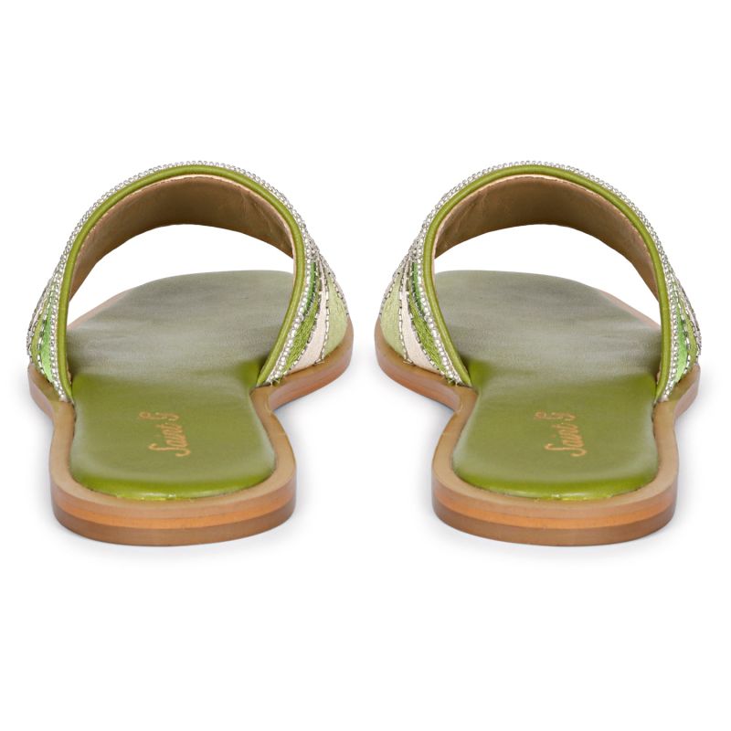 Giorgia Multi Green - Flat Sandals | Saint G | Wolf & Badger