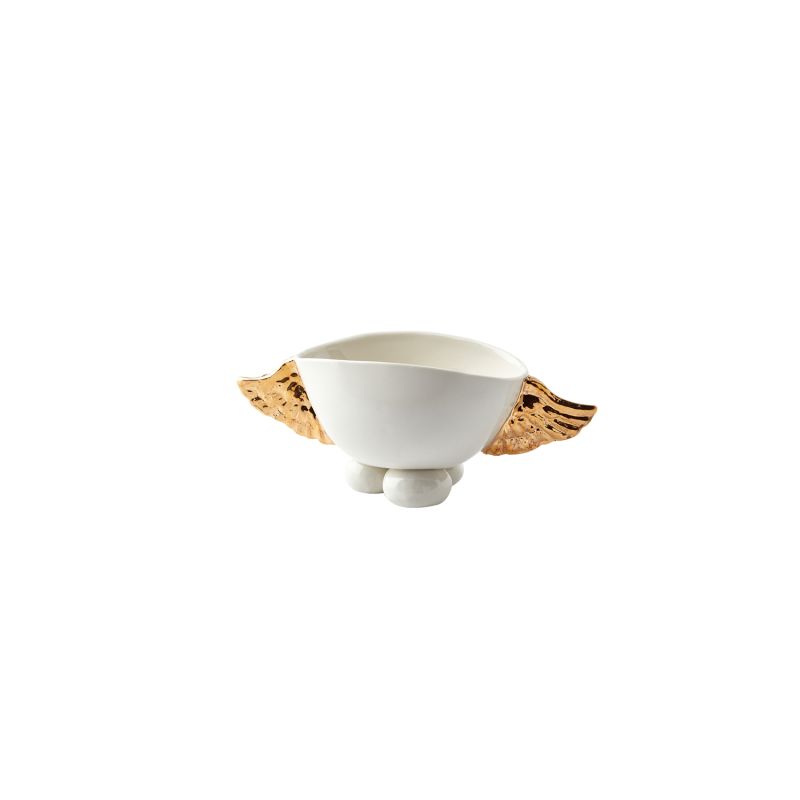 Gold Winged Vase & Bird Vase & Winged Bowl Porcelain Set | Maji Atelier ...