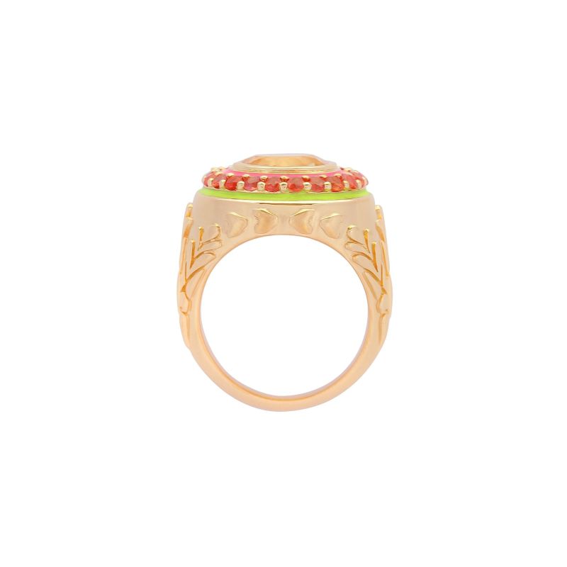 Firework Statement Ring Orange Sapphire | Après Youth | Wolf & Badger