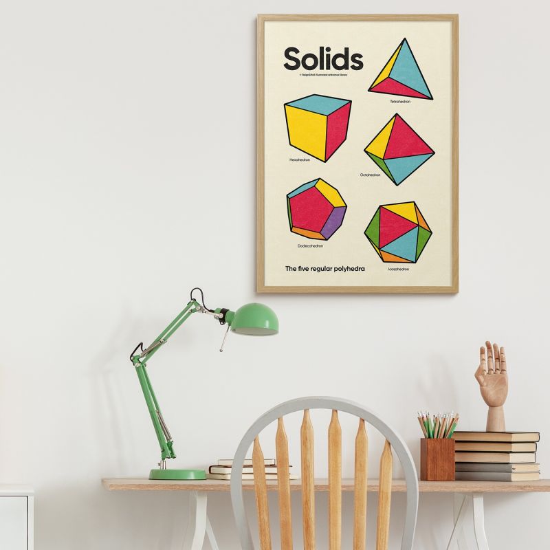 Solids - Educational Shapes Poster, Kids Room Print - A3 | Reign & Hail ...
