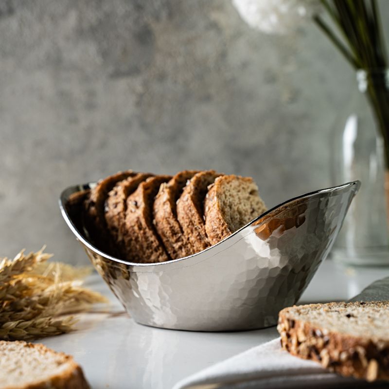 Handcrafted Chrome-Plated Copper Bread Basket | ANATOLIACRAFT | Wolf ...