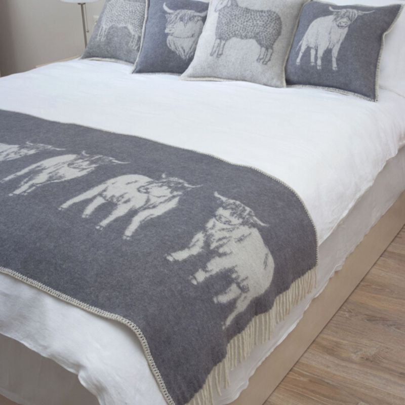 Highland Cow Small Throw | J.J.Textile | Wolf & Badger