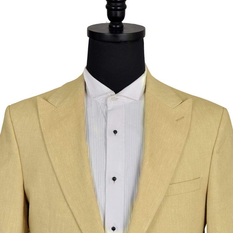 Hugo Linen Single Breasted Suit - Sand | DAVID WEJ | Wolf & Badger