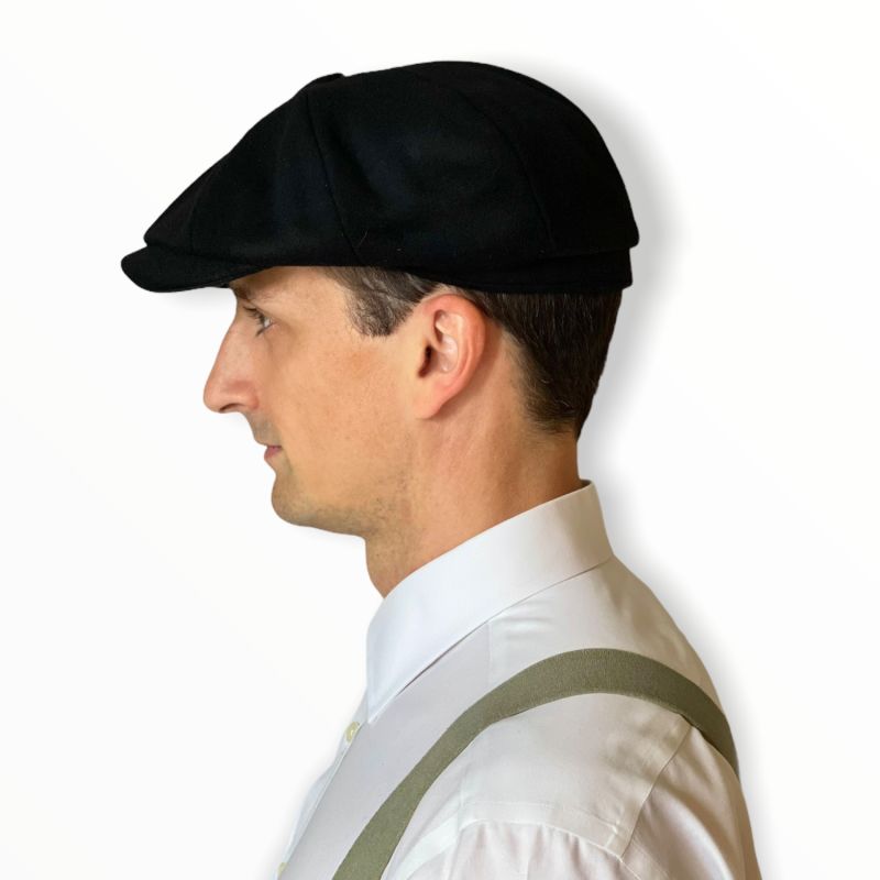 Alberts Ace Bakerboy Cap In Black Cashmere Wool | Mister Miller ...
