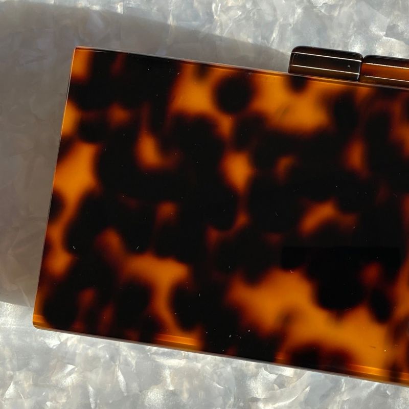 Acrylic Party Box Purse In Tortoise | CLOSET REHAB | Wolf & Badger