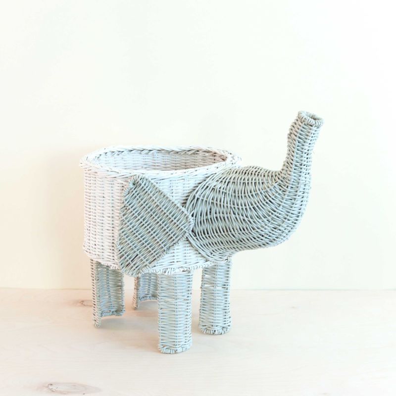 Two-Tone Rattan Elephant Basket - Wicker Basket | LIKHÂ | Wolf & Badger