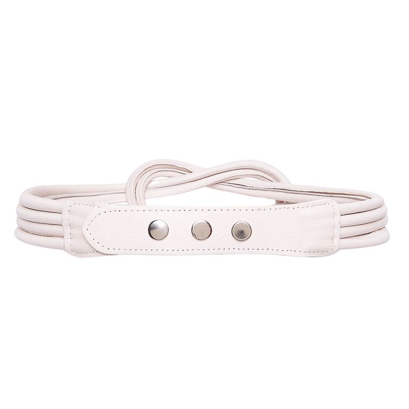 Knot Leather Belt - Off White | BeltBe | Wolf & Badger