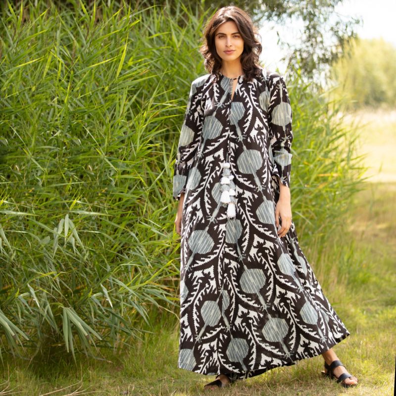 Tulum Inspired Cotton Kaftan | Antra Designs | Wolf & Badger