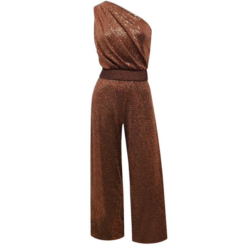 Lady Luck Copper Sequin Jumpsuit | Me & Thee | Wolf & Badger
