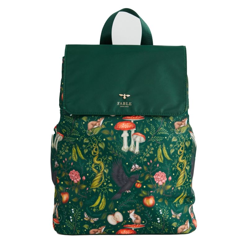 Catherine Rowe X Fable Into The Woods Green Backpack | Fable England ...