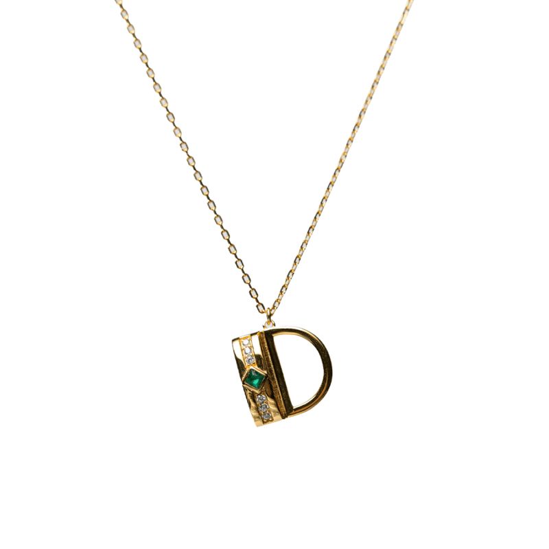 Letter D Alphabet Necklace | Retro Chic | Wolf & Badger