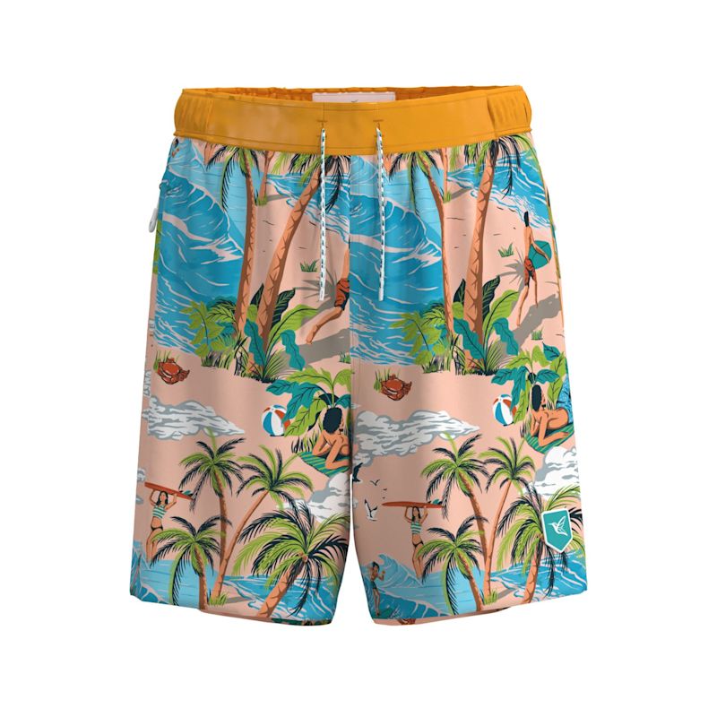 Mens Board Shorts | Island Original Print | Live Kolibri | Wolf & Badger