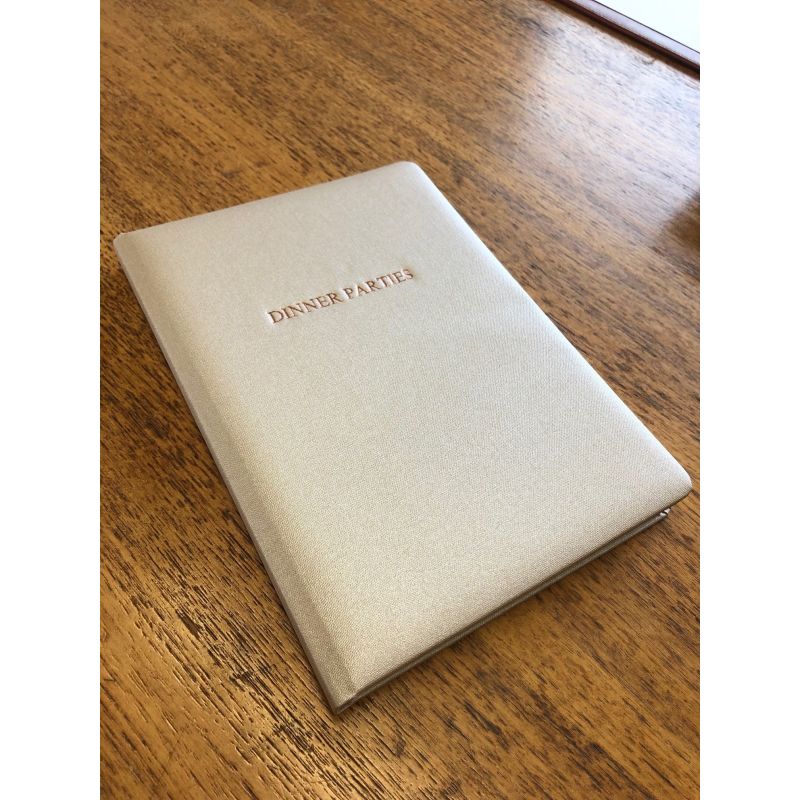 Metallic Buckram Dinner Party Book - Champagne | The Stamford Notebook ...