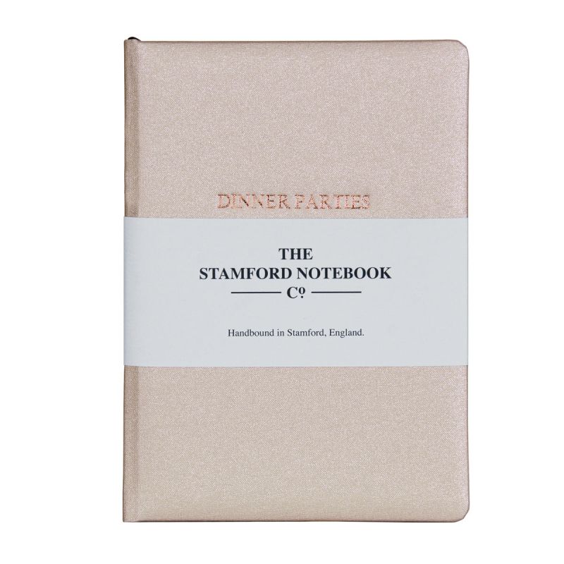 Metallic Buckram Dinner Party Book - Champagne | The Stamford Notebook ...