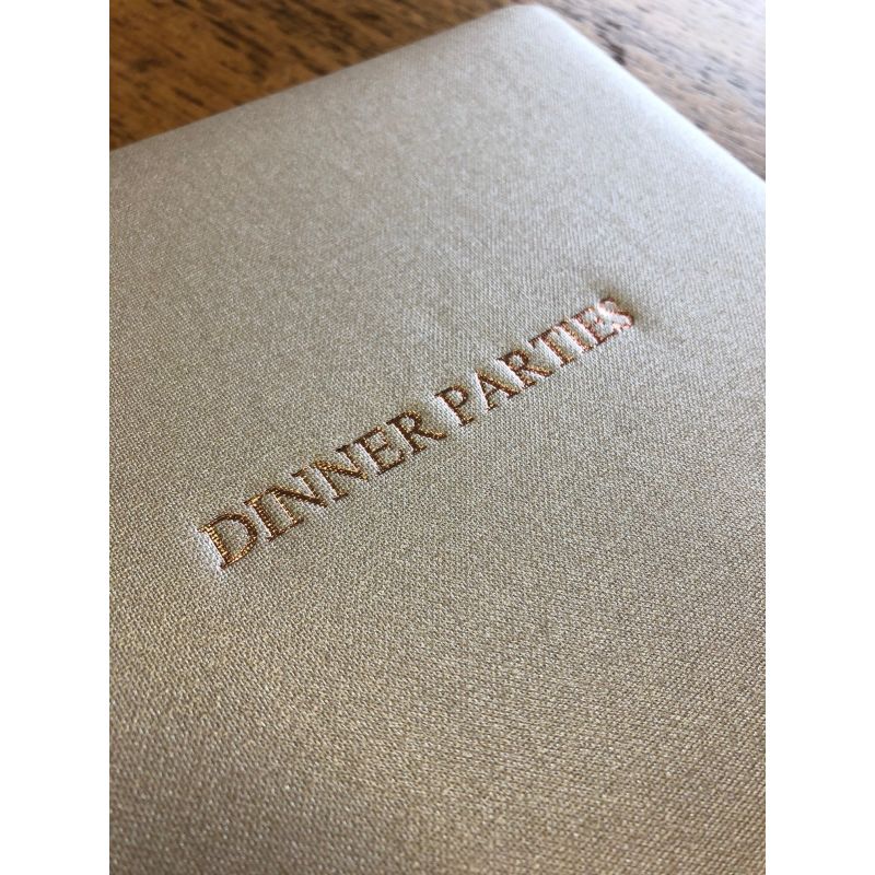 Metallic Buckram Dinner Party Book - Champagne | The Stamford Notebook ...