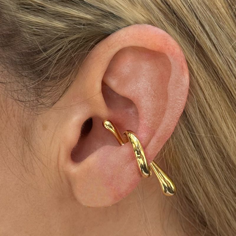 Mini Luxe Ear Cuff Minimal Minimalist Modern Statement Unique Climber ...