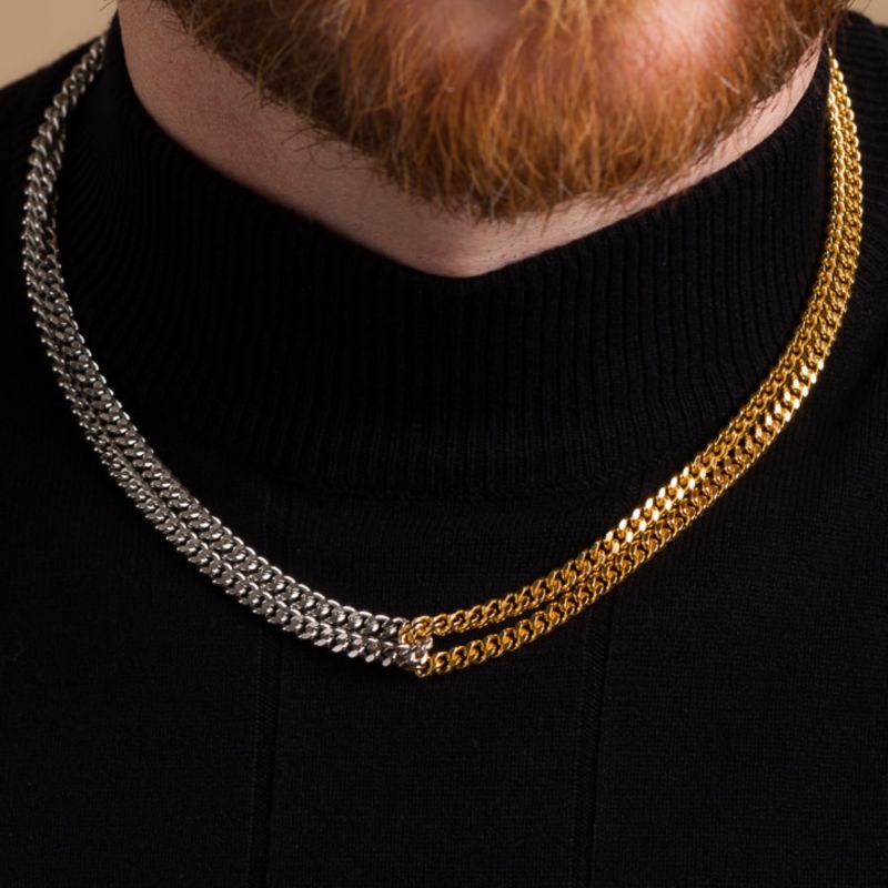 Mixed Metal Curb Chain Looped Necklace | Scream Pretty | Wolf & Badger