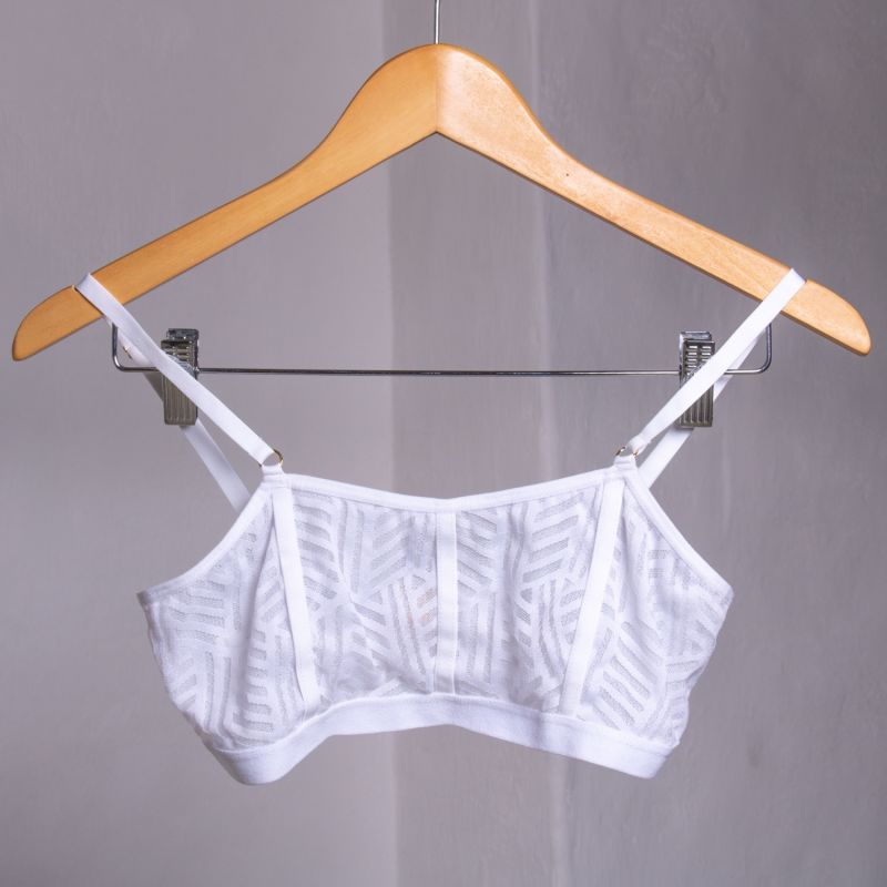 Moonlight White Top Bra Recycled | Zelf Intimates | Wolf & Badger