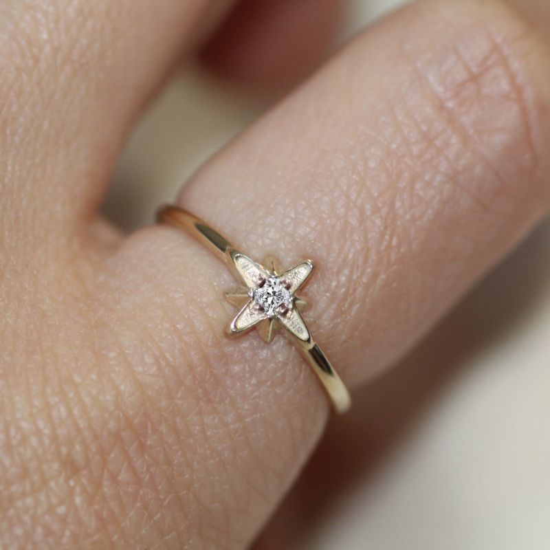 North Star April Birthstone Diamond Ring | VicStoneNYC Fine Jewelry ...