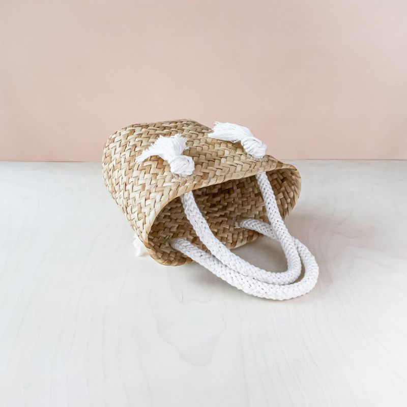 Oat Small Classic Tote Bag With Braided Handles | LIKHÂ | Wolf & Badger