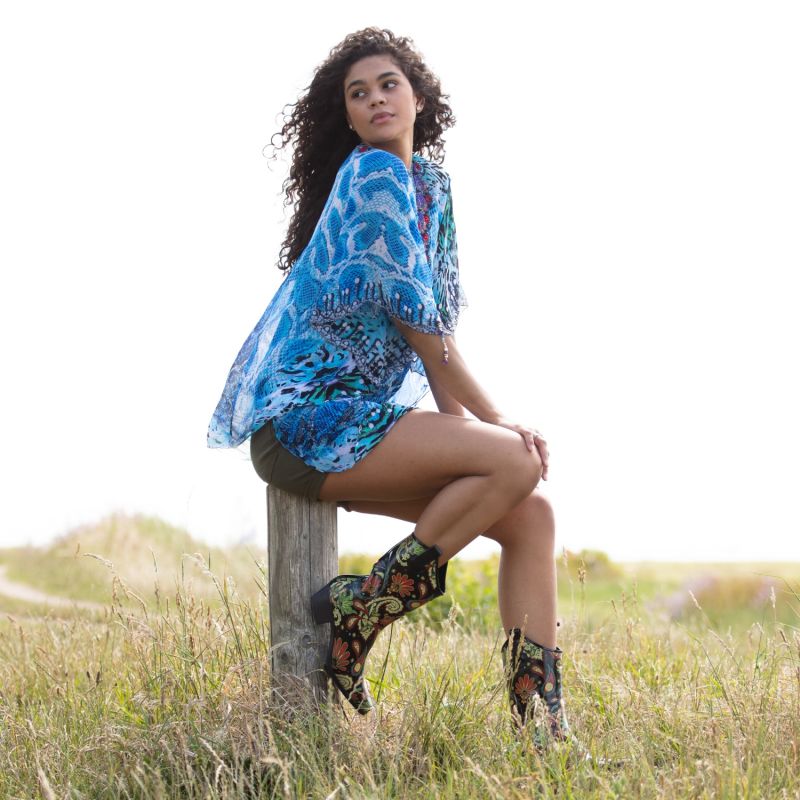 Paisley Vibe Cowboy Boot Wellies | Talolo Boots | Wolf & Badger