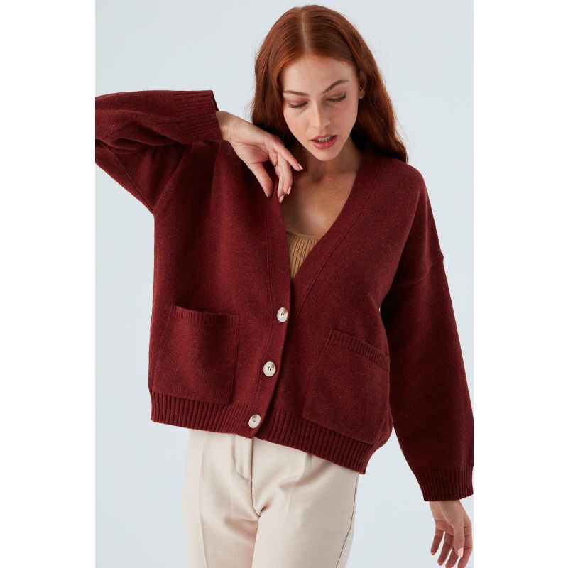 Carol Crop Cardigan - Persian Plum | Peraluna | Wolf & Badger