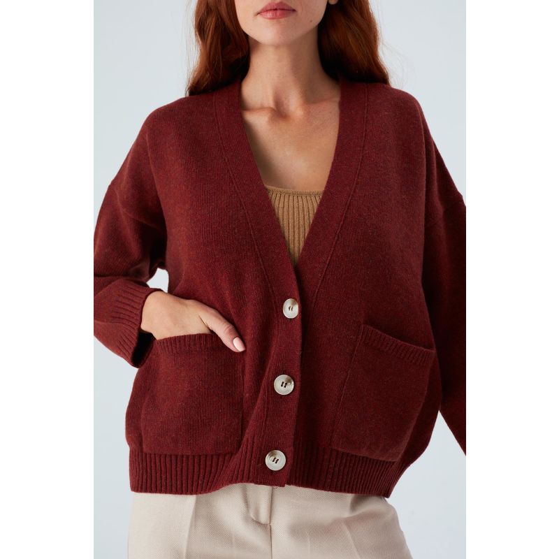 Carol Crop Cardigan - Persian Plum | Peraluna | Wolf & Badger