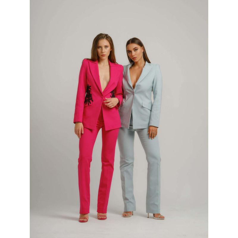 Fantasy Tailored Suit With Embroidery - Pink | Tia Dorraine | Wolf & Badger
