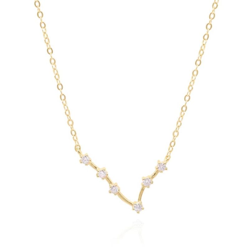 Pisces Zodiac Constellation Necklace In Gold | Gold Trip | Wolf & Badger