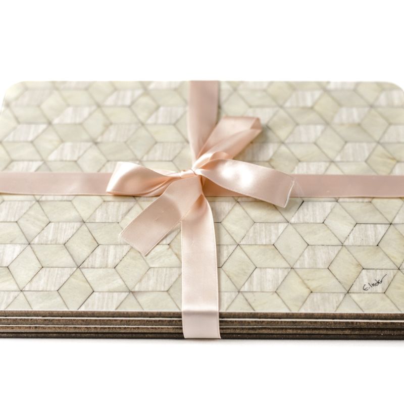 Placemats Set Of Four Neutral Scandi Design Heat Proof Melamine. U K ...