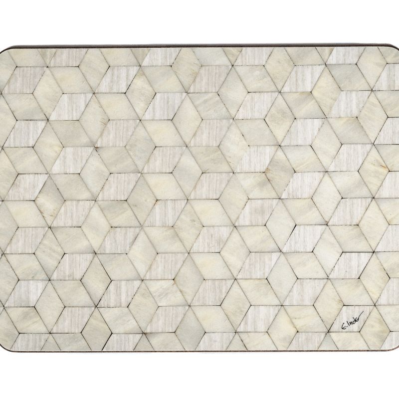 Placemats Set Of Four Neutral Scandi Design Heat Proof Melamine. Tied ...